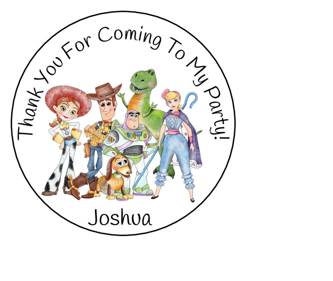 12 Personalized Kids Birthday Party Stickers, Favors, Goody Bag Labels ...