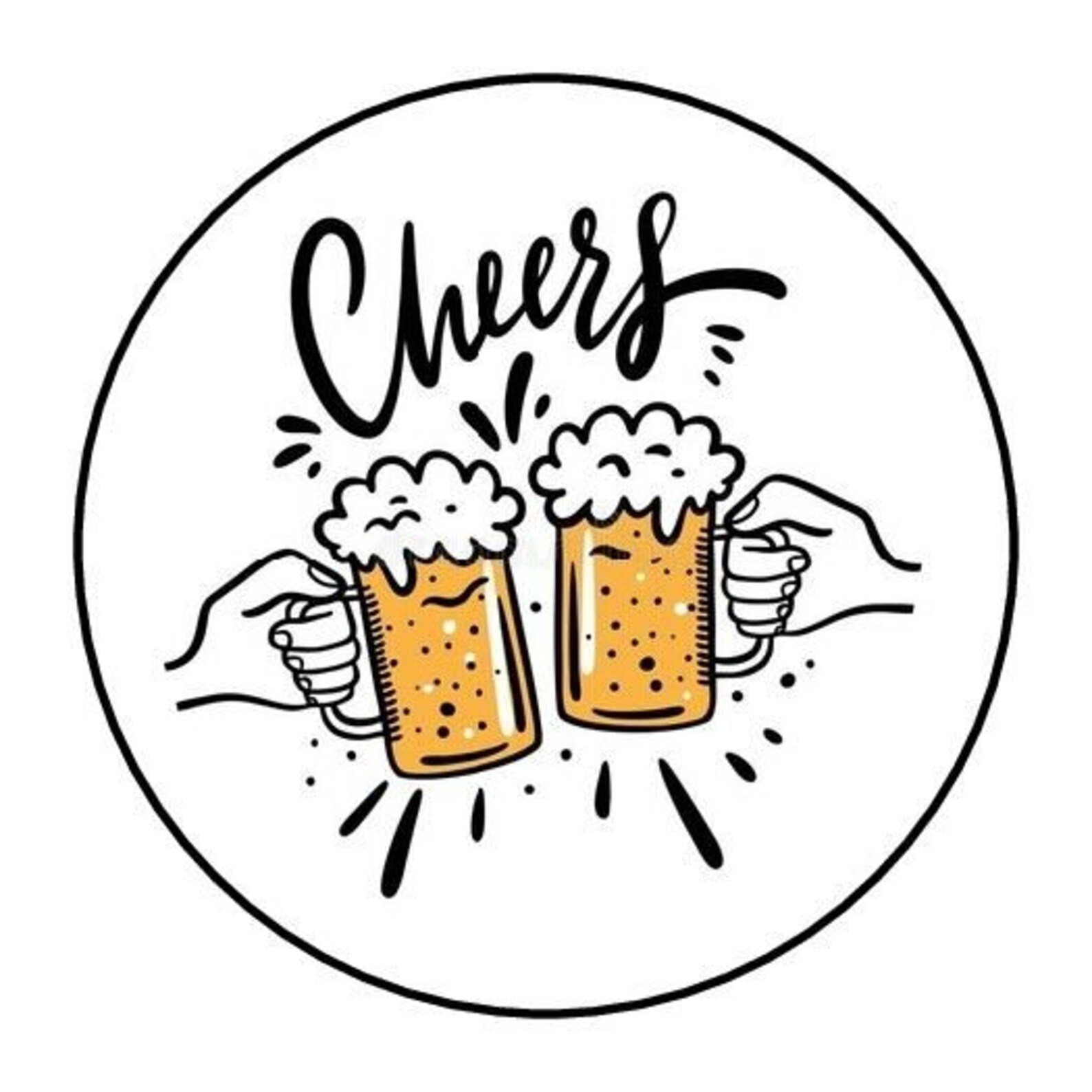 30 Cheers Envelope Seals Labels Stickers 1.5 Round Beer - Etsy