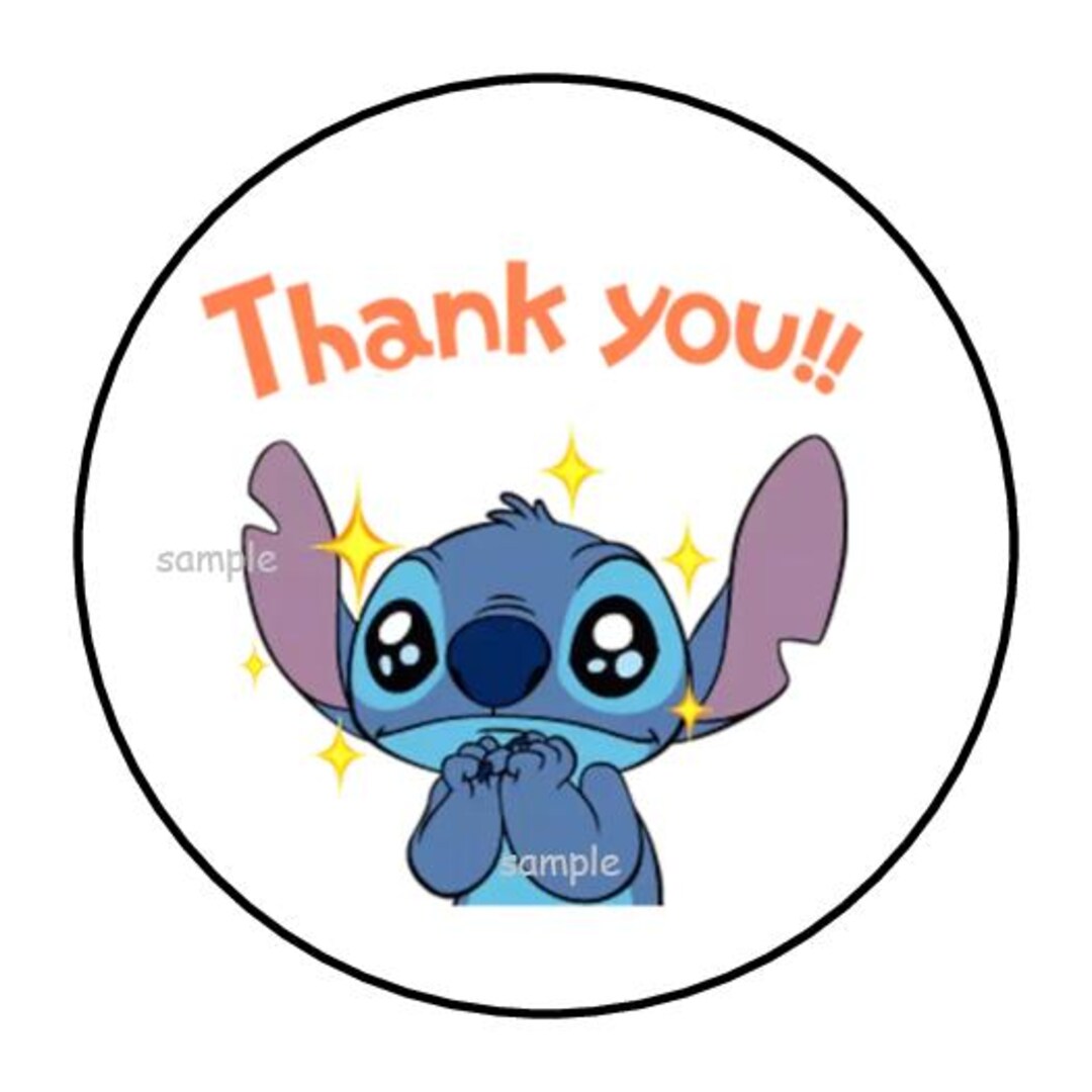 Stitch Thank You Stickers, Envelope Seals, Labels, Tags, Stamps, Disney ...