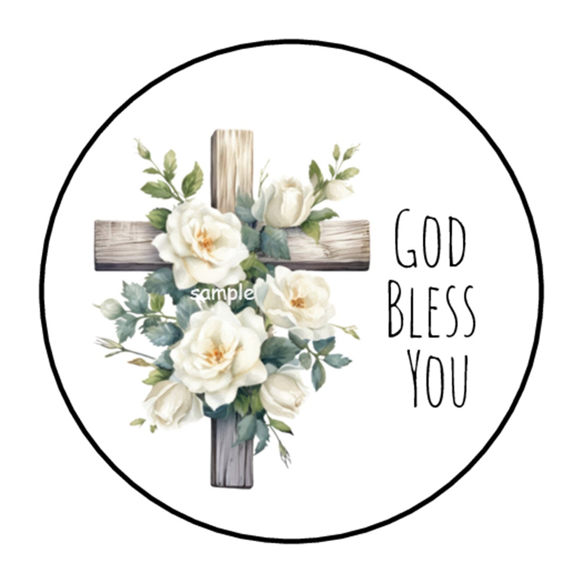 30 God Bless You Stickers, Labels, Envelope Seals, Tags, 1.5", Round ...