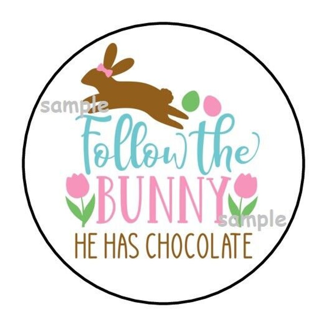 30 Easter Bunny Envelope Seals Labels Stickers 1.5" Round Flowers Gifts ...
