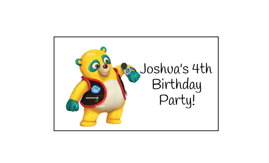 8 Personalized Special Agent Oso Stickers, Labels, Tags, Favors, 3.5" X ...