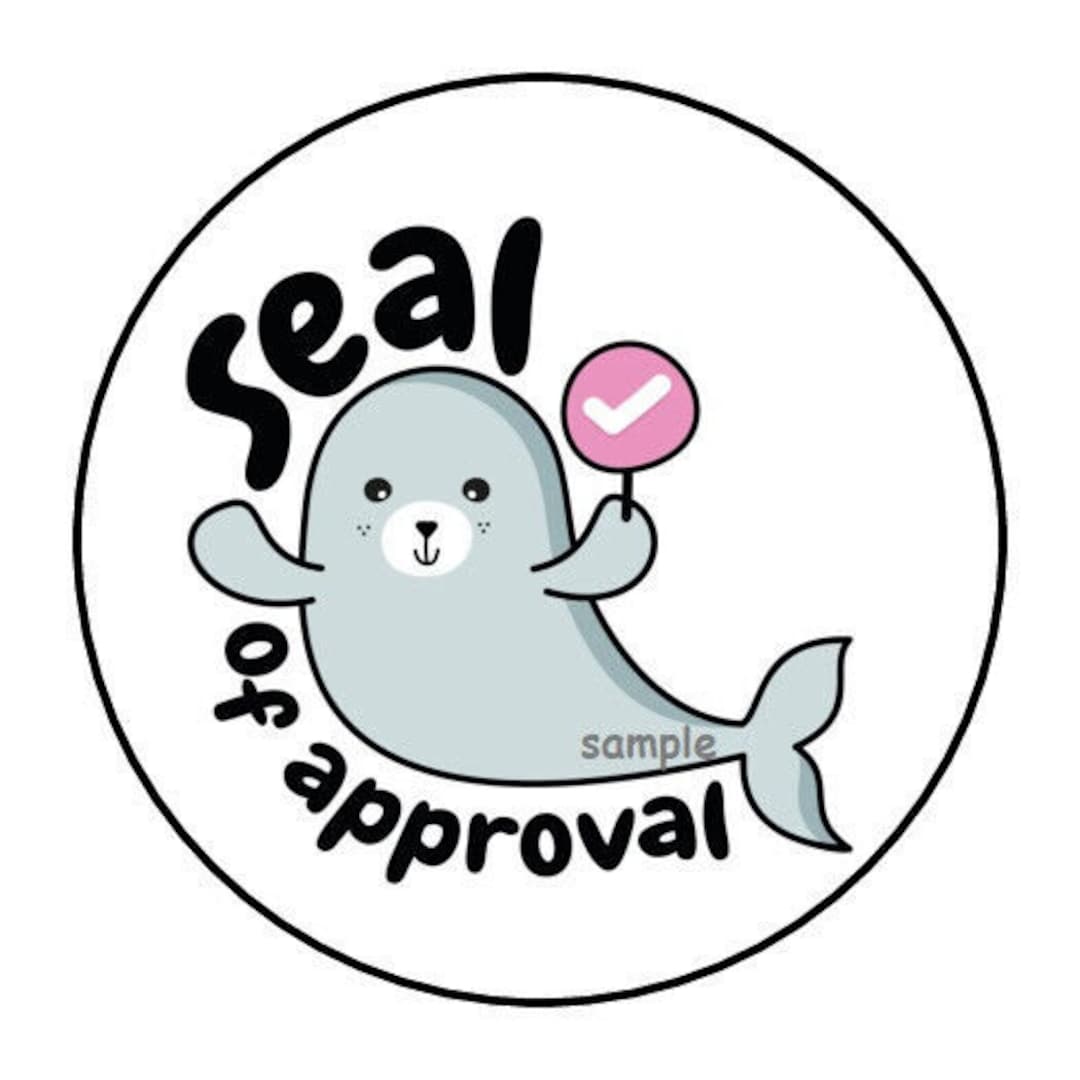 30 Seal of Approval Envelope Seals Labels Stickers 1.5" Round - Etsy