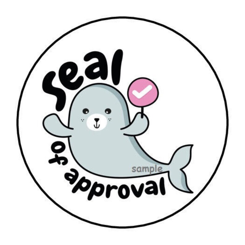 30 Seal of Approval Envelope Seals Labels Stickers 1.5" Round - Etsy