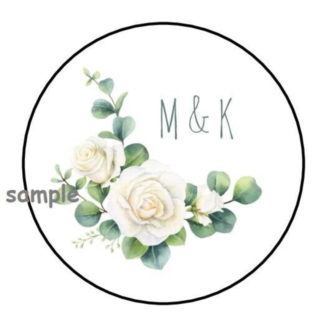 30 Personalized Wedding Stickers Favors Labels Round 1.5 Bridal Shower ...