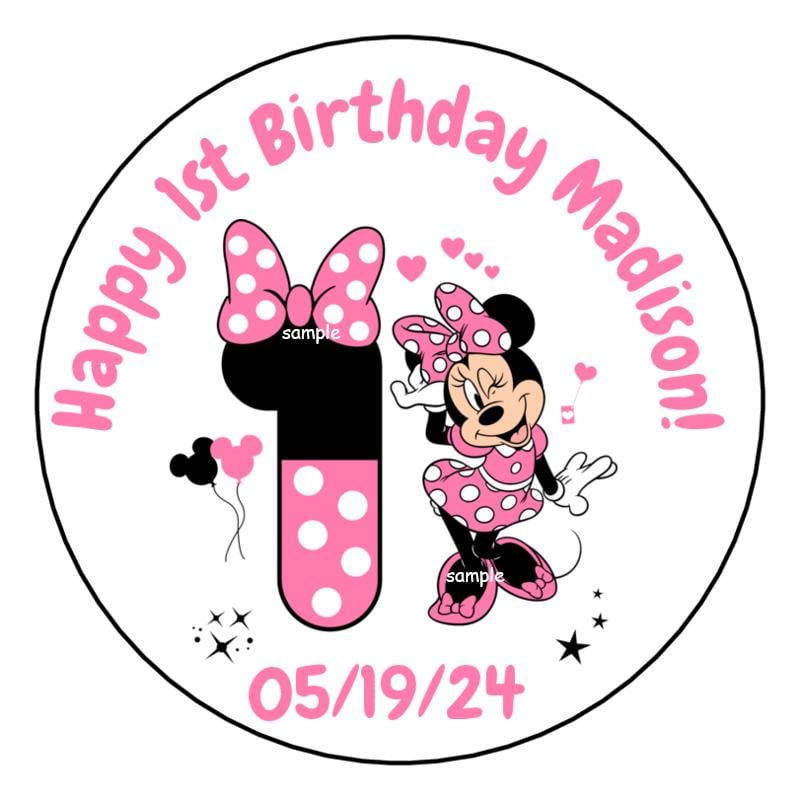Minnie Mouse Labels - Etsy