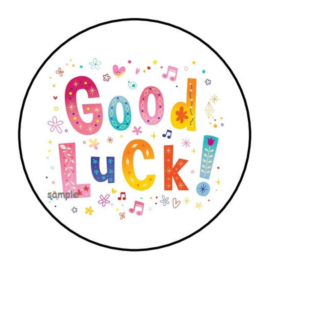 30 Good Luck Stickers, Labels, Envelope Seals, Stamps, 1.5", Round - Etsy
