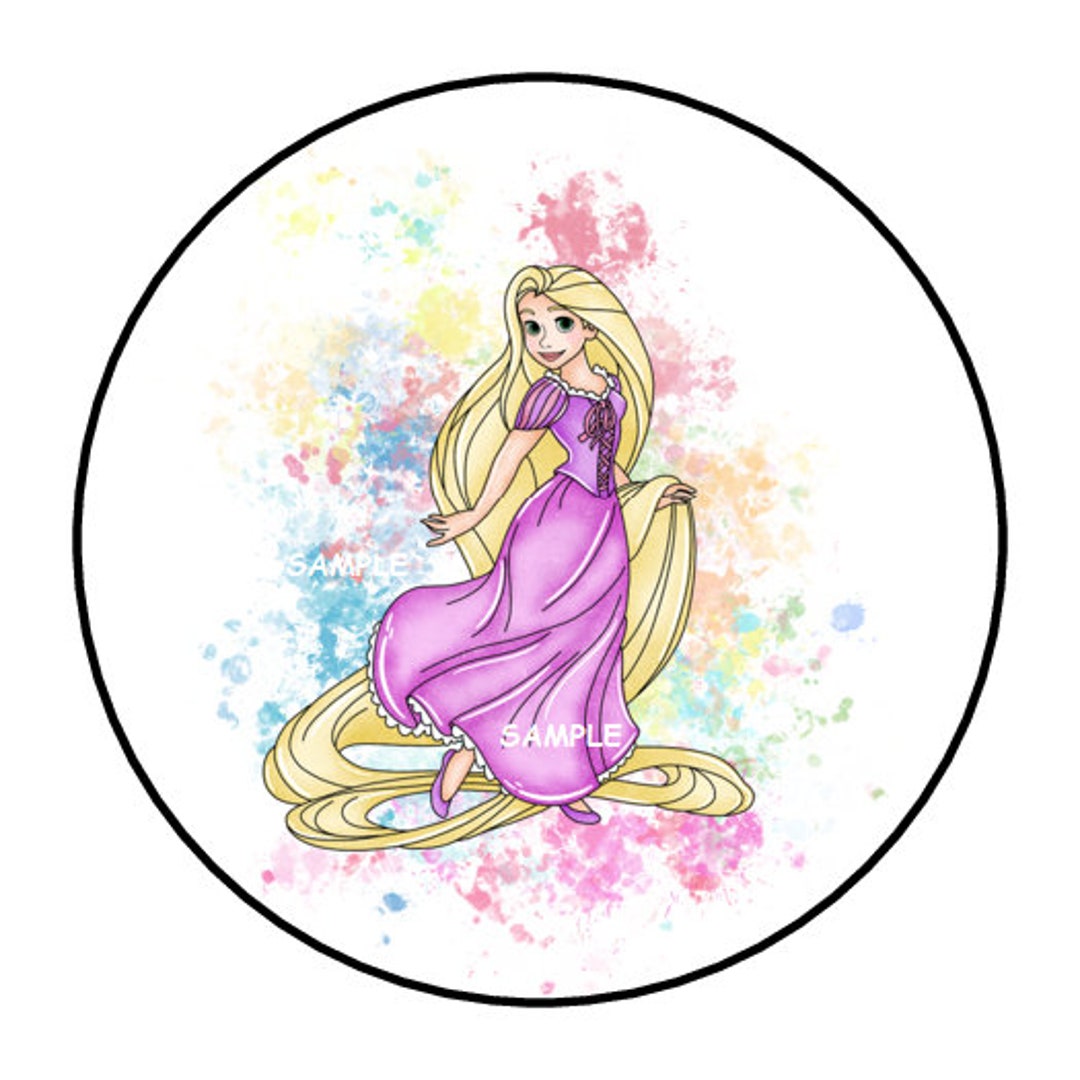 30 Rapunzel Stickers Envelope Seals Labels Tags Favors Stamps 1.5 Round ...