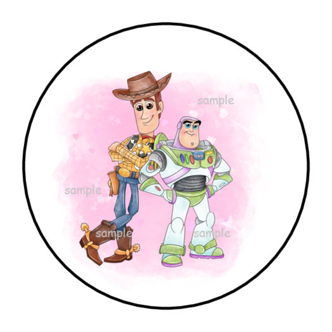 30 Woody and Buzz Stickers Toy Story Labels Envelope Seals - Etsy
