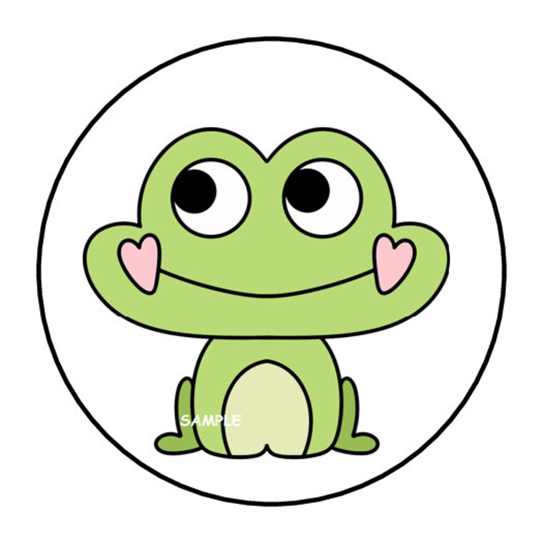 30 Cute Frog Stickers, Labels, Envelope Seals, Favors, 1.5", Round - Etsy