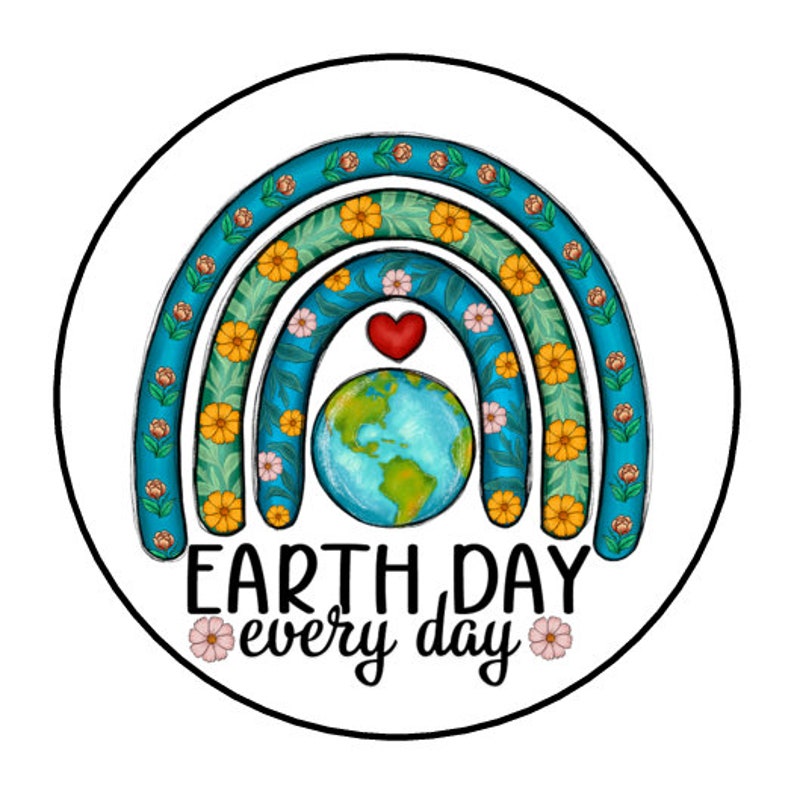 30 Earth Day Stickers, Labels, Envelope Seals, 1.5", Round - Etsy