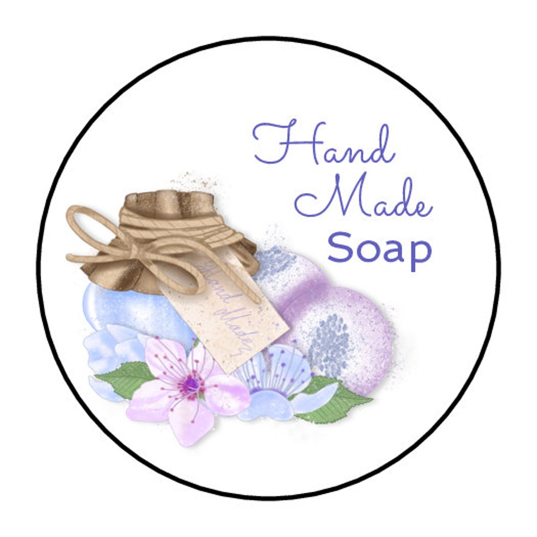 30 Handmade Soap Stickers, Labels, 1.5", Round Hand Made - Etsy