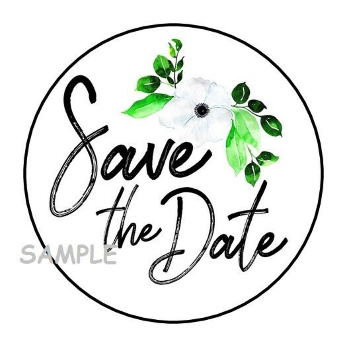 30 Save the Date Envelope Seals Labels Stickers 1.5" Round Party Favors ...