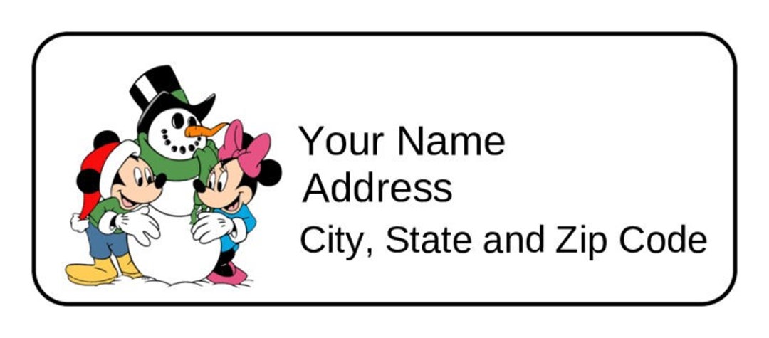 30 Mickey and Minnie Mouse Address Labels Stickers Gift - Etsy