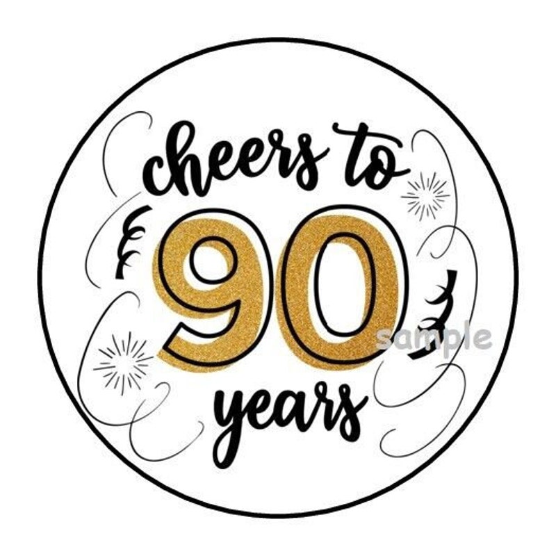 90th Birthday Labels - Etsy