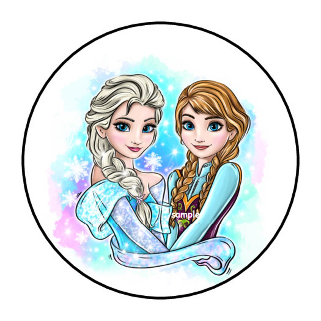 30 Elsa and Anna Stickers, Frozen, Favor Stickers, Labels, Tags, 1.5 ...