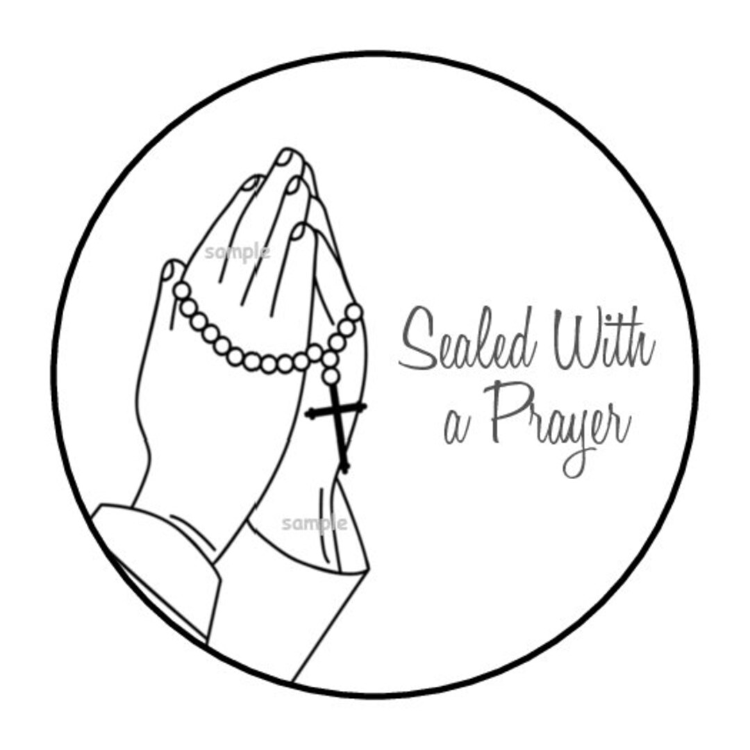 30 Sealed With a Prayer Stickers, Envelope Seals, Labels, Stamps, 1.5 ...