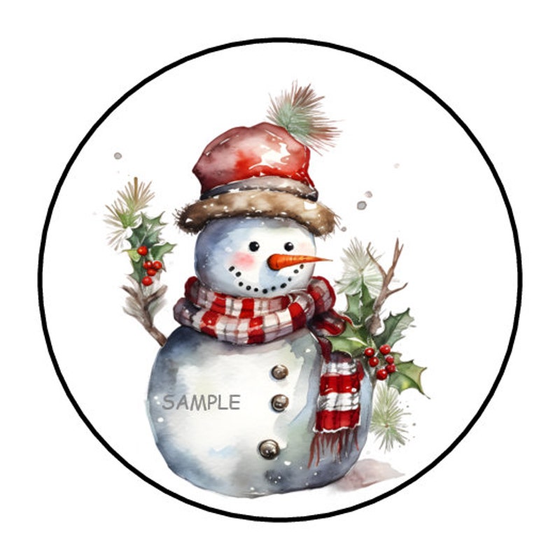 Snowman Labels - Etsy