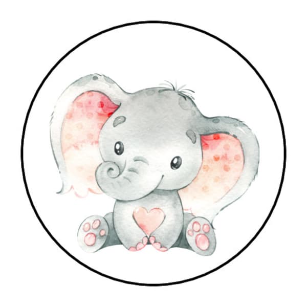 Elephant Labels - Etsy