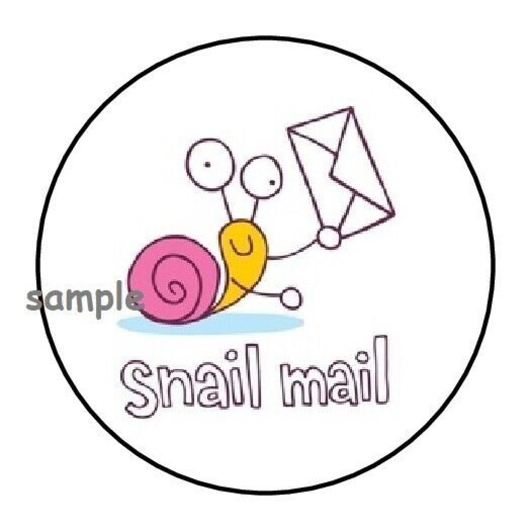 30 Snail Mail Envelope Seals Labels Stickers 1.5" Round Gifts Tags - Etsy