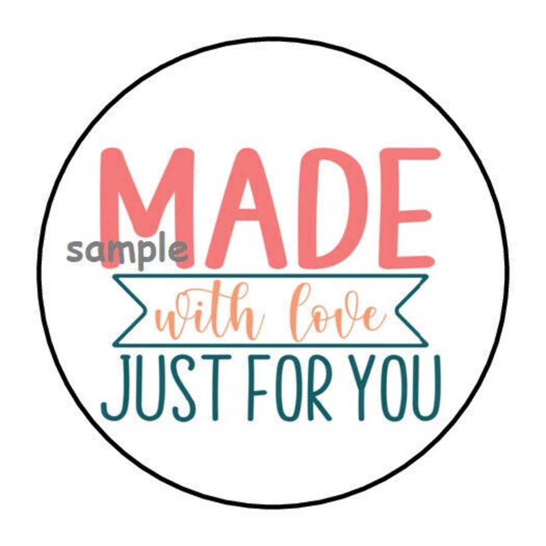 30 Made With Love Just for You Envelope Seals Labels Stickers - Etsy