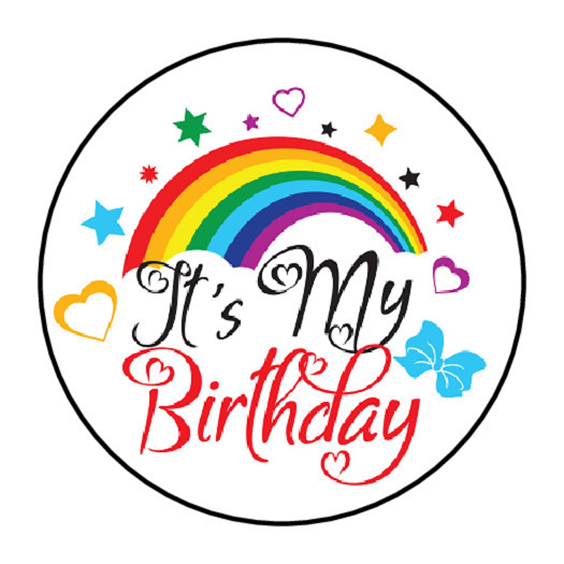 30 It's My Birthday Rainbow Stickers Labels Envelope - Etsy