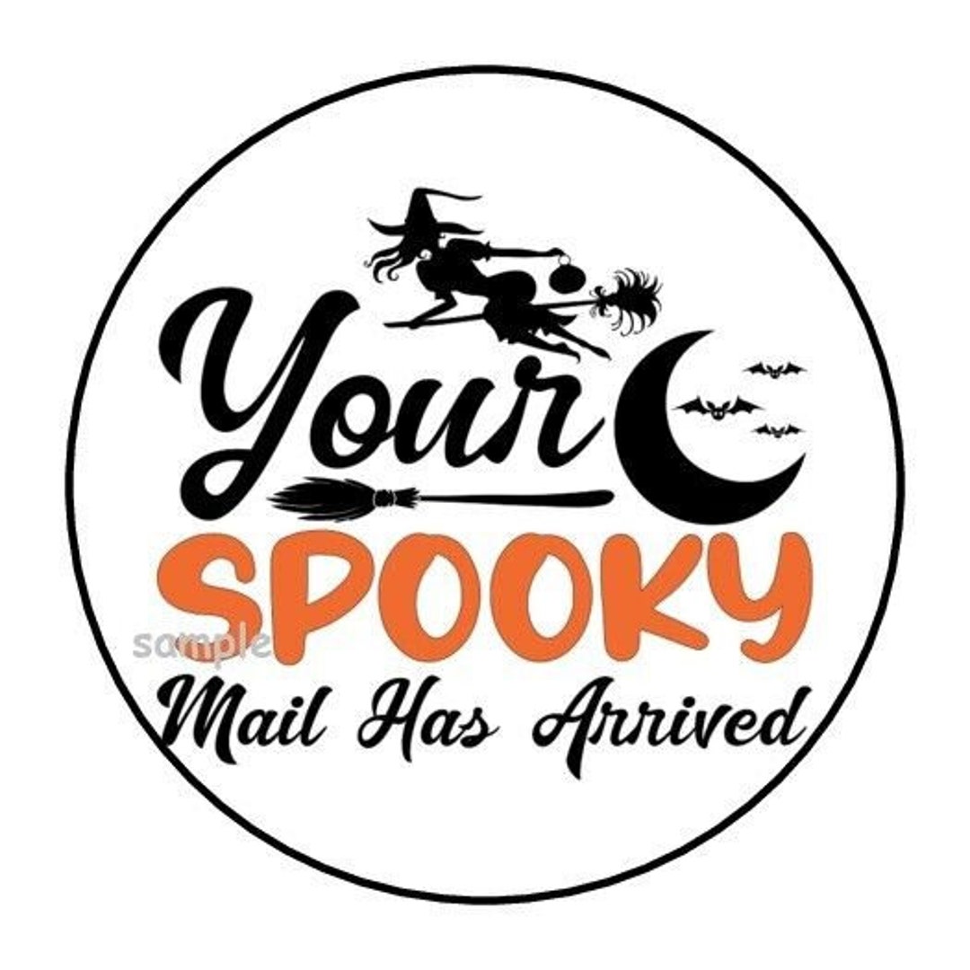 30 Your Spooky Mail Has Arrived Envelope Seals Labels Stickers 1.5 ...