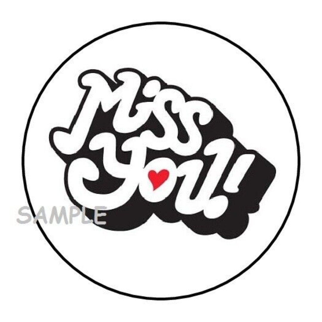 30 Miss You Envelope Seals Labels Stickers 1.5" Round - Etsy
