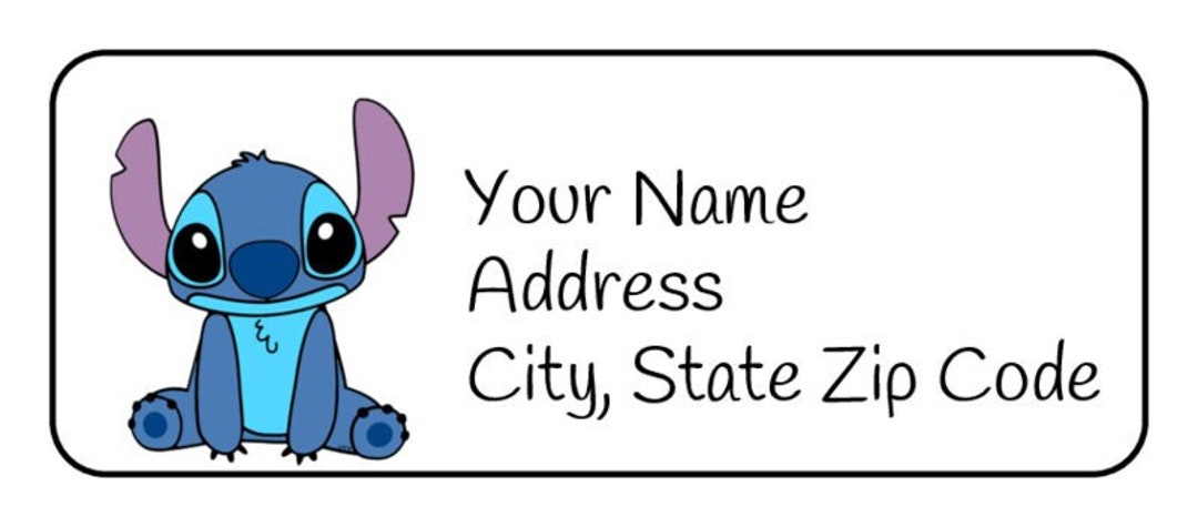 30 Stitch Address Labels Stickers Name Tags T Tags Disney Custom Made Etsy