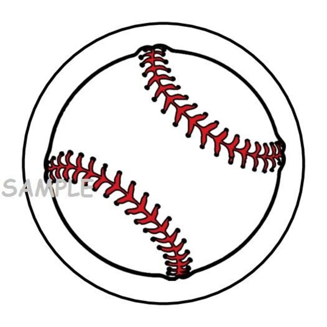 30 Baseball Envelope Seals Labels Stickers 1.5" Round Sports Party ...