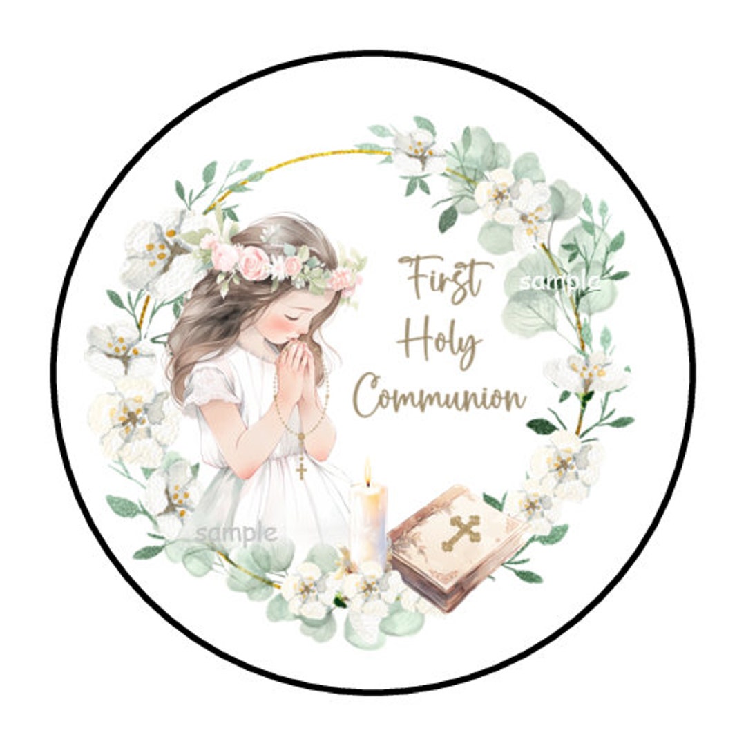30 First Holy Communion Stickers, Envelope Seals, Tags, Favors, Labels ...
