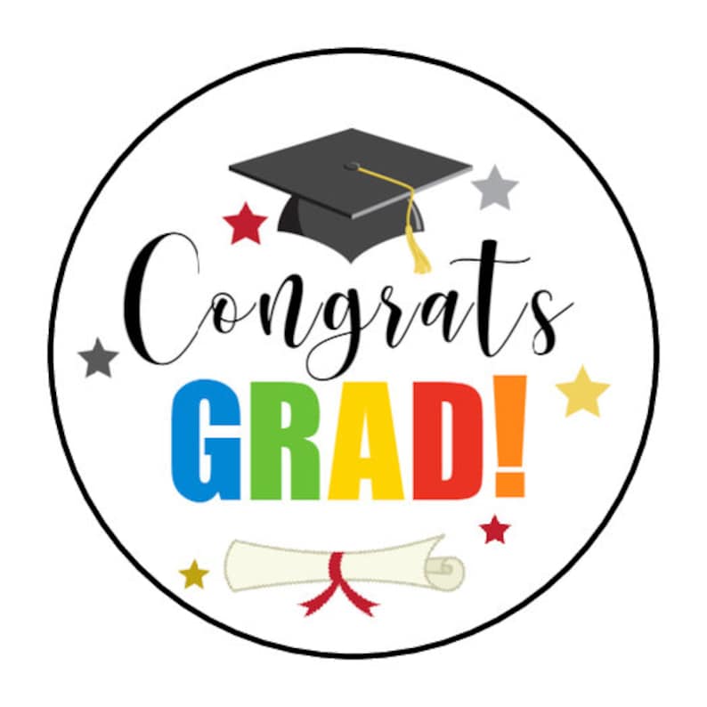30 Graduation Stickers, Envelope Seals, Labels, Tags, Custom - Etsy