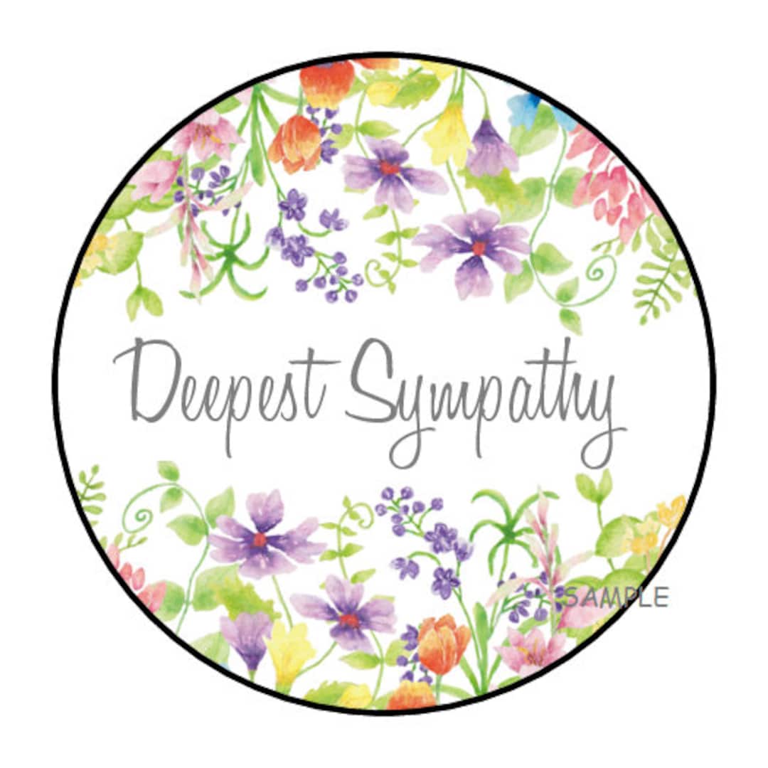 30 Deepest Sympathy Stickers, Labels, Envelope Seals, Tags, 1.5", Round ...