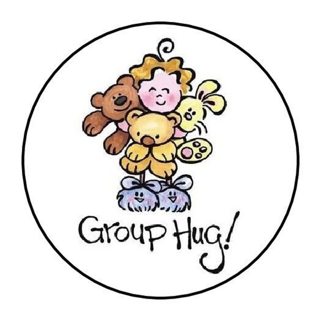 30 Group Hug Envelope Seals Labels Stickers 1.5 Round Hugs Cute - Etsy