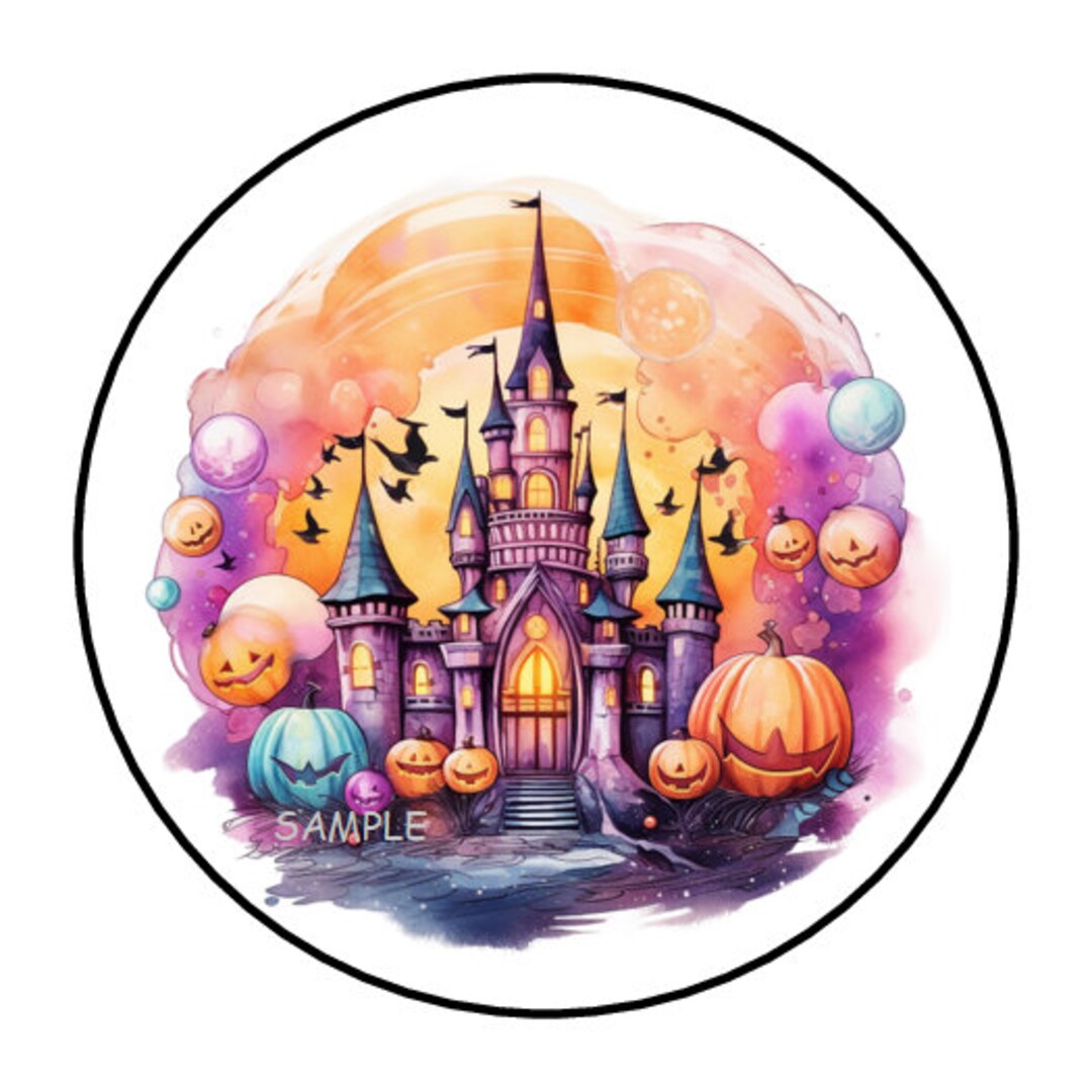 30 Haunted House Stickers, Envelope Seals, Labels, Tags, Stamps,1.5 ...
