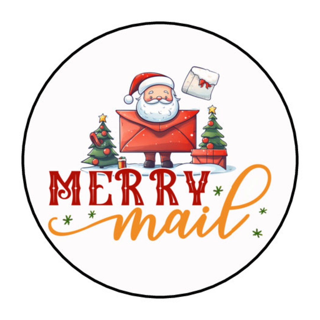 30 Merry Mail Stickers Envelope Seals Tags Favors Labels - Etsy