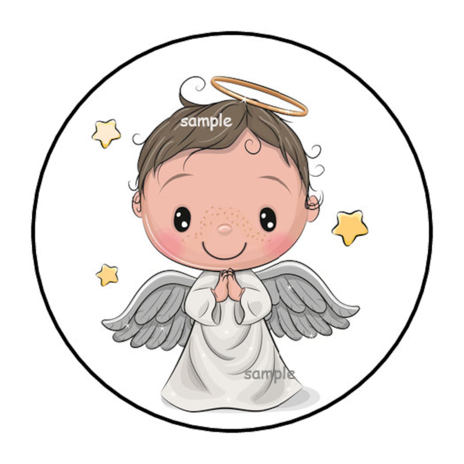 30 Cute Angel Stickers, Envelope Seals, Labels, Tags, Stamps, 1.5 ...