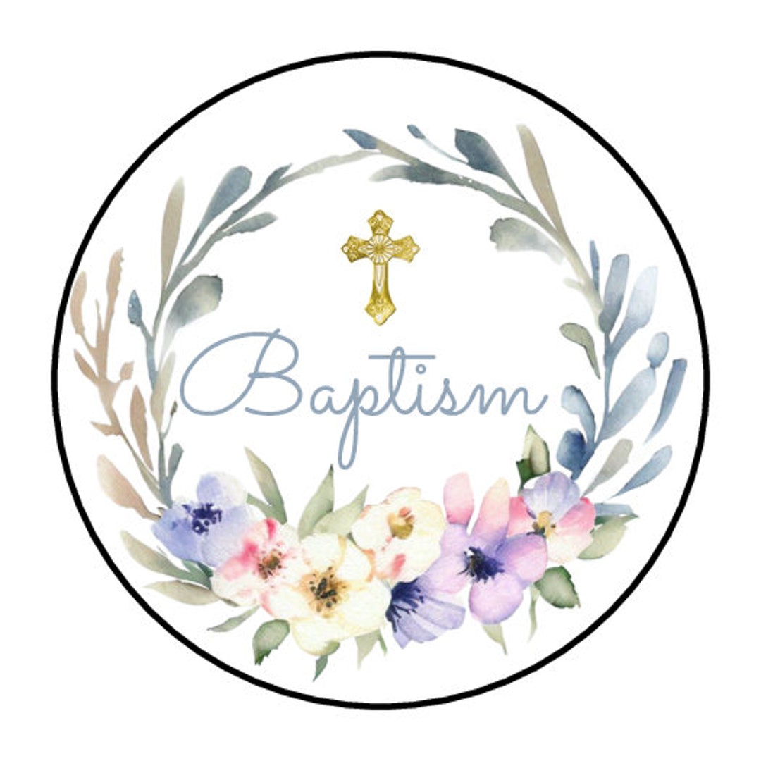 30 Baptism Stickers, Envelope Seals, Labels, Tags, Stamps,1.5", Round ...