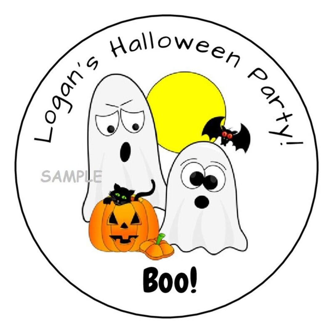 Halloween Party Stickers, Favors, Goody Bag Labels, Tags, Stamps ...