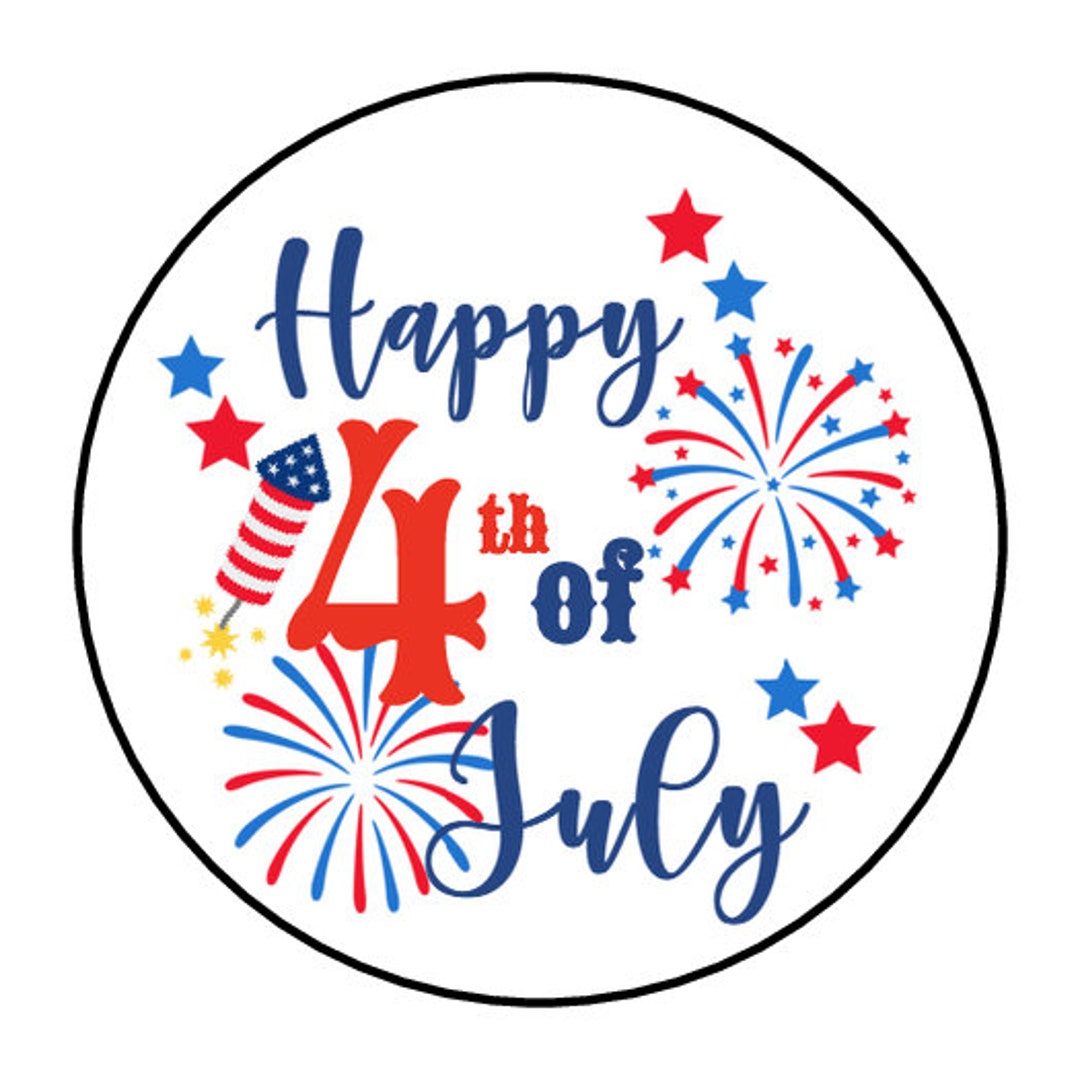 30 4th of July Stickers, Envelope Seals, Labels, Custom - Etsy