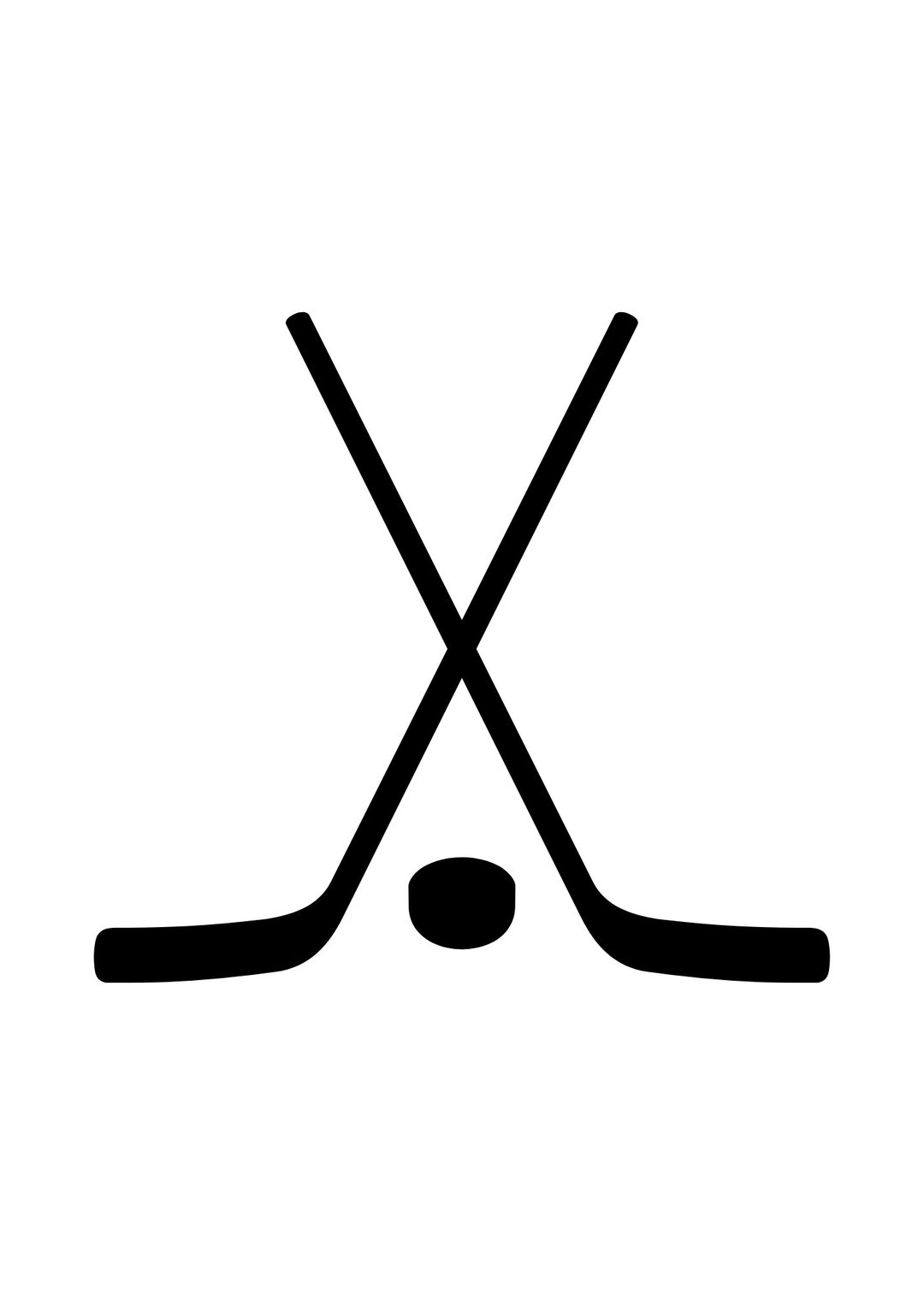 Hockey Sticks & Puck 5x7 Digital Download, Simple Design, Great ...