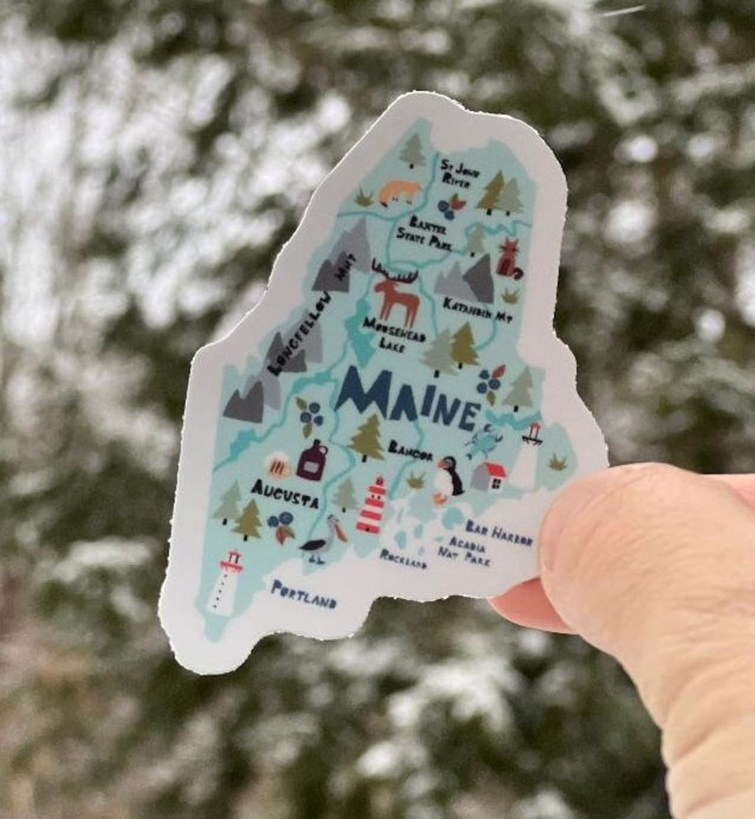 Best of Maine Sticker - 3x2, Great for Water Bottles, Yeti's, Laptops ...