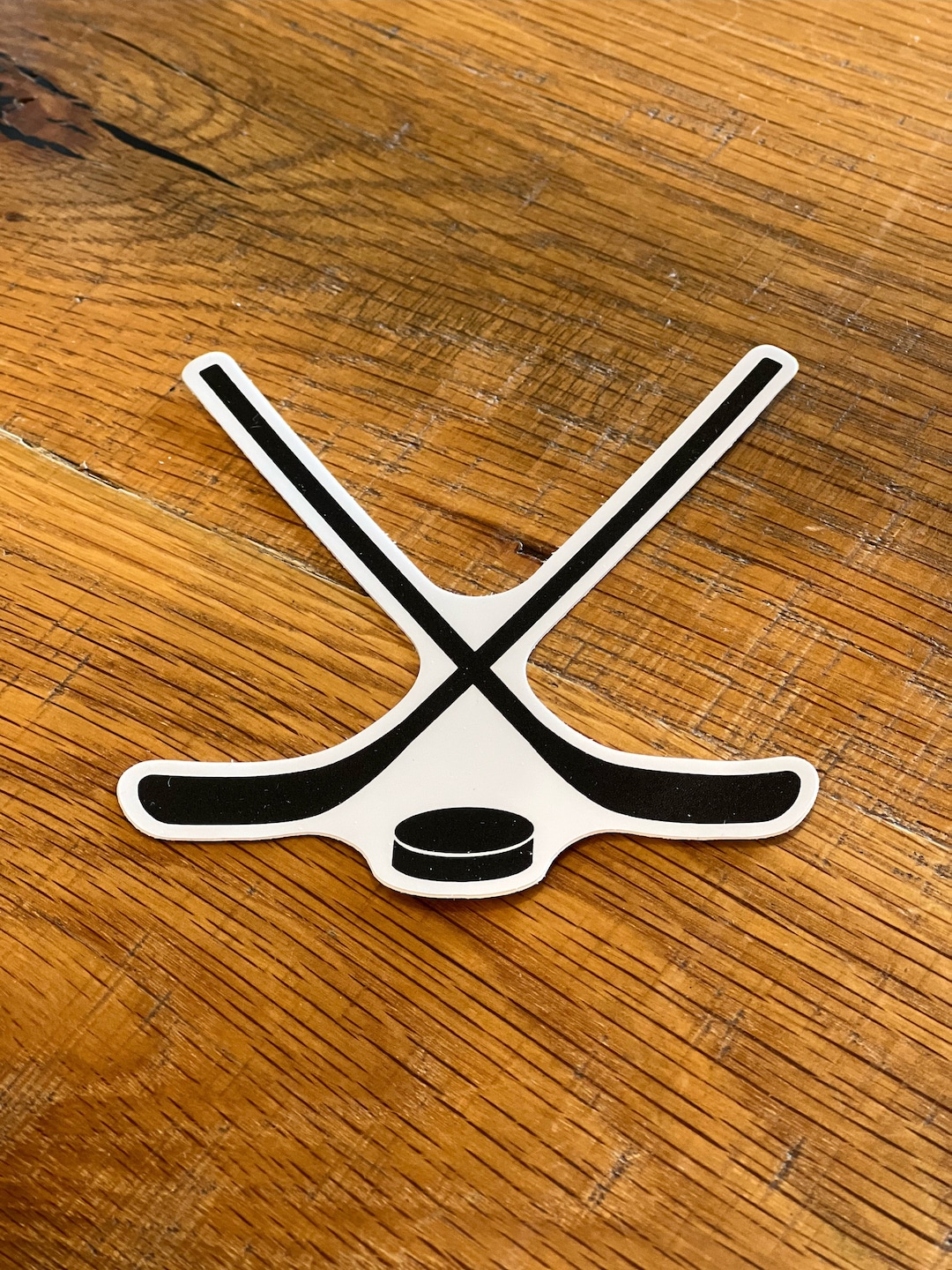 Hockey Sticks & Pucks Vinyl Sticker 4x4 - Etsy