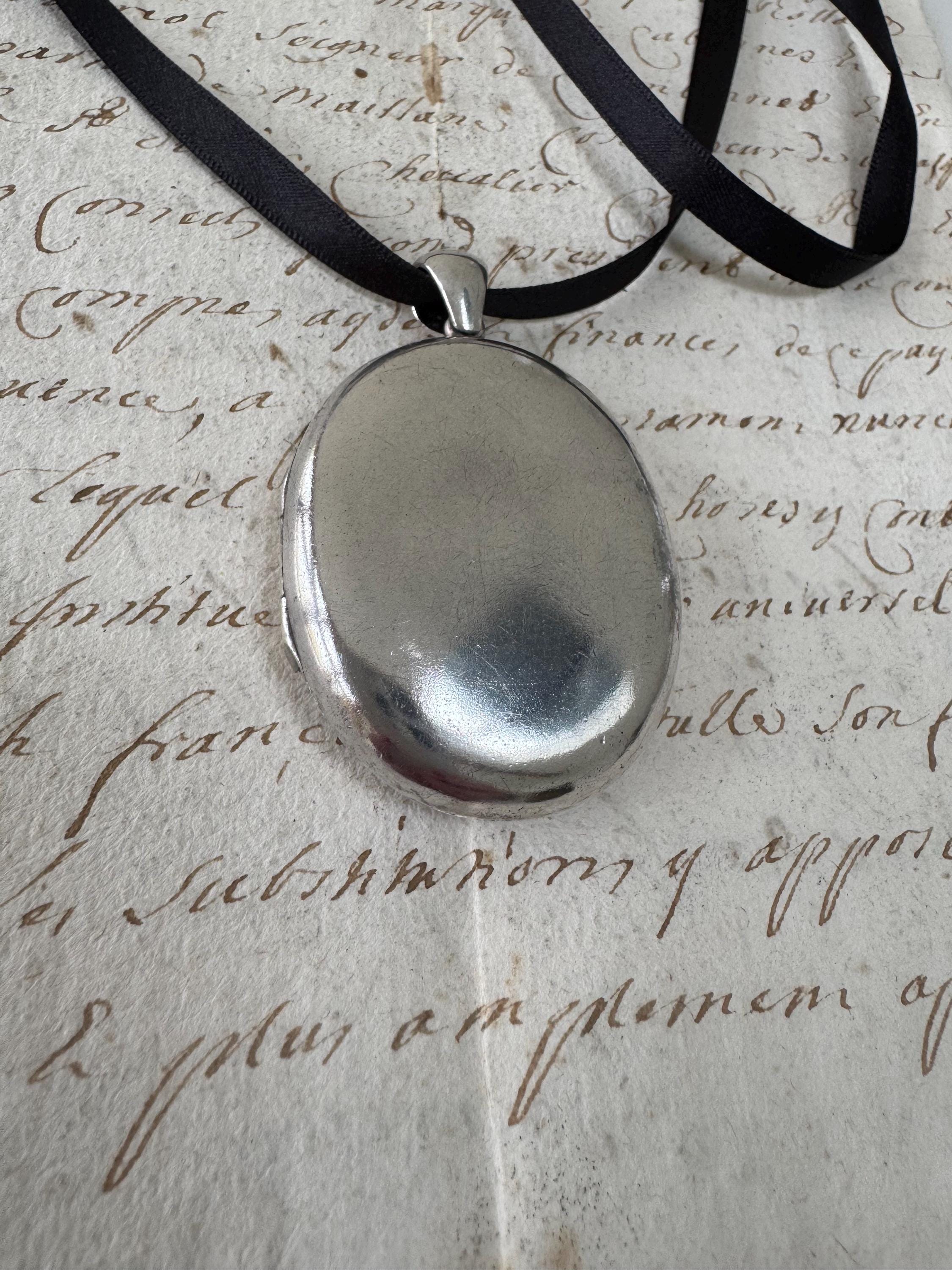 A Large Victorian Silver Locket With A Stunning Monogram on the Front ...