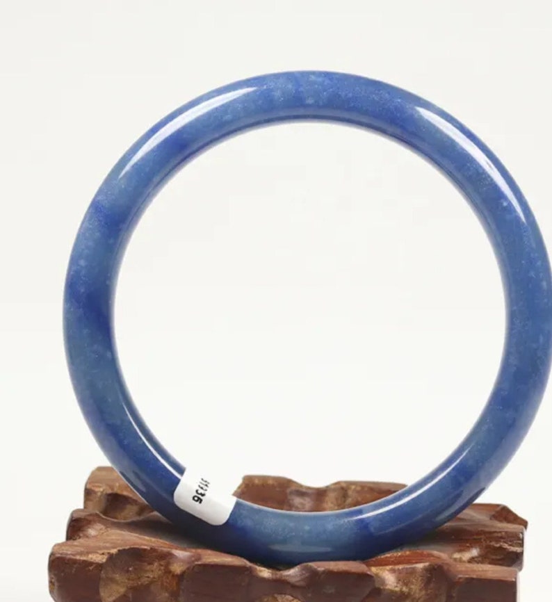 VINTAGE Large Jadeite Blue Jade Bangle Size 60mm Certified M923 - Etsy