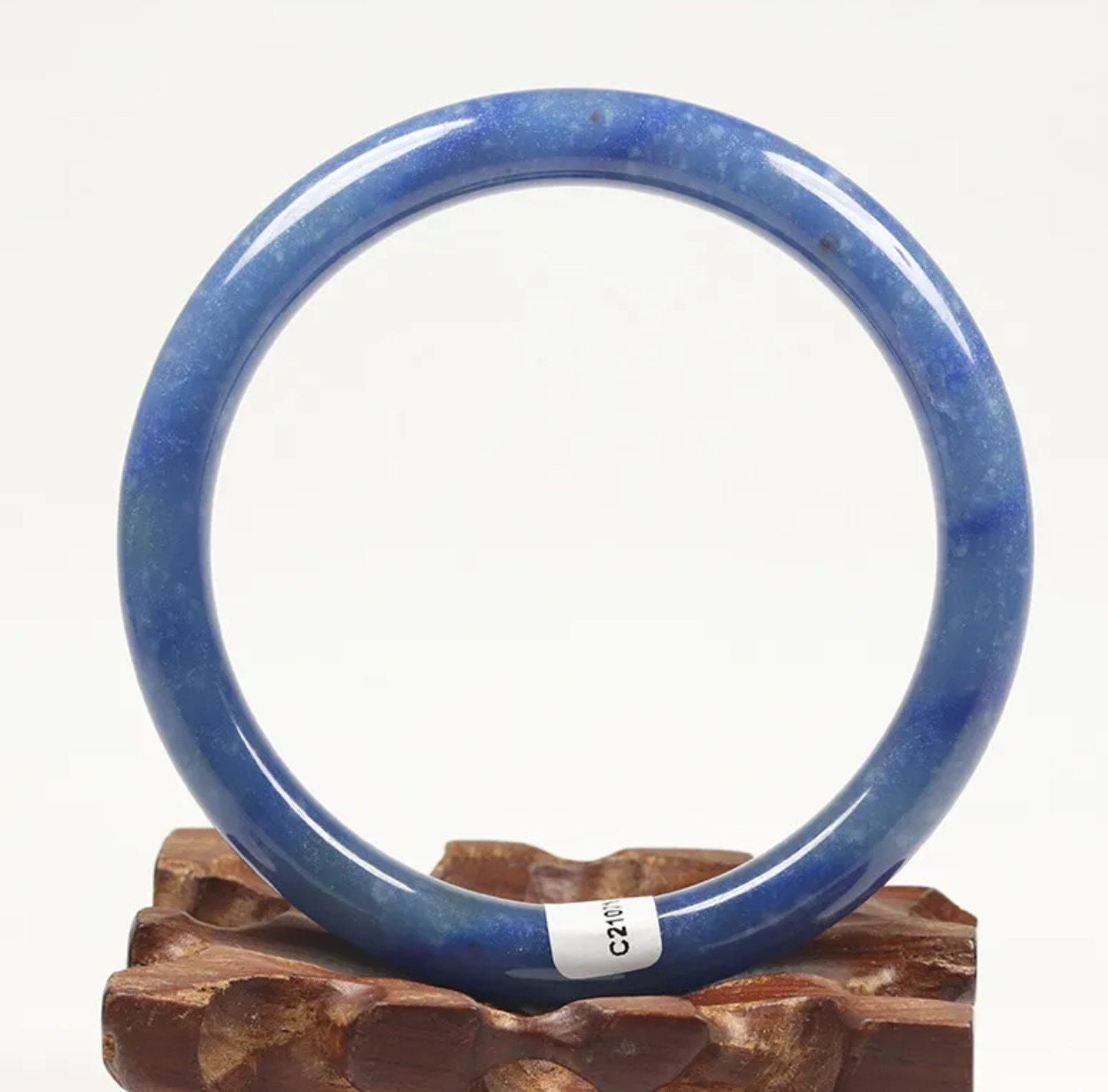 VINTAGE Large Jadeite Blue Jade Bangle Size 60mm Certified M923 - Etsy