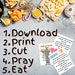 Kids' Mealtime Prayer Cards: Simple Blessings (digital Download) - Etsy