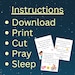 Kids Bedtime Prayer Cards: Simple Children's Prayers (digital Download ...