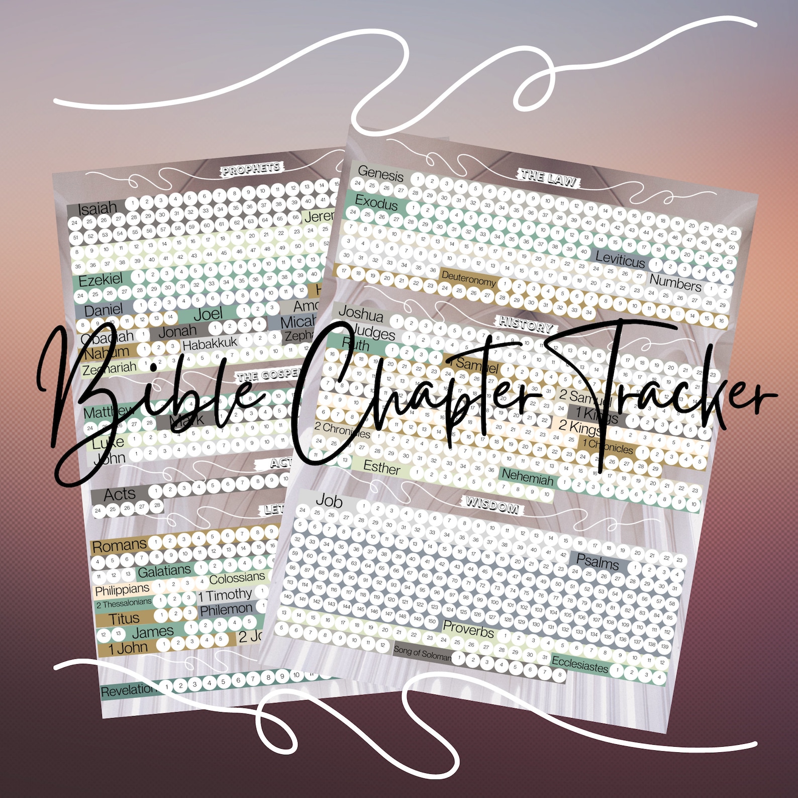 Bible Chapter Tracker | Color in All 929 Old Testament Chapters and 260 ...