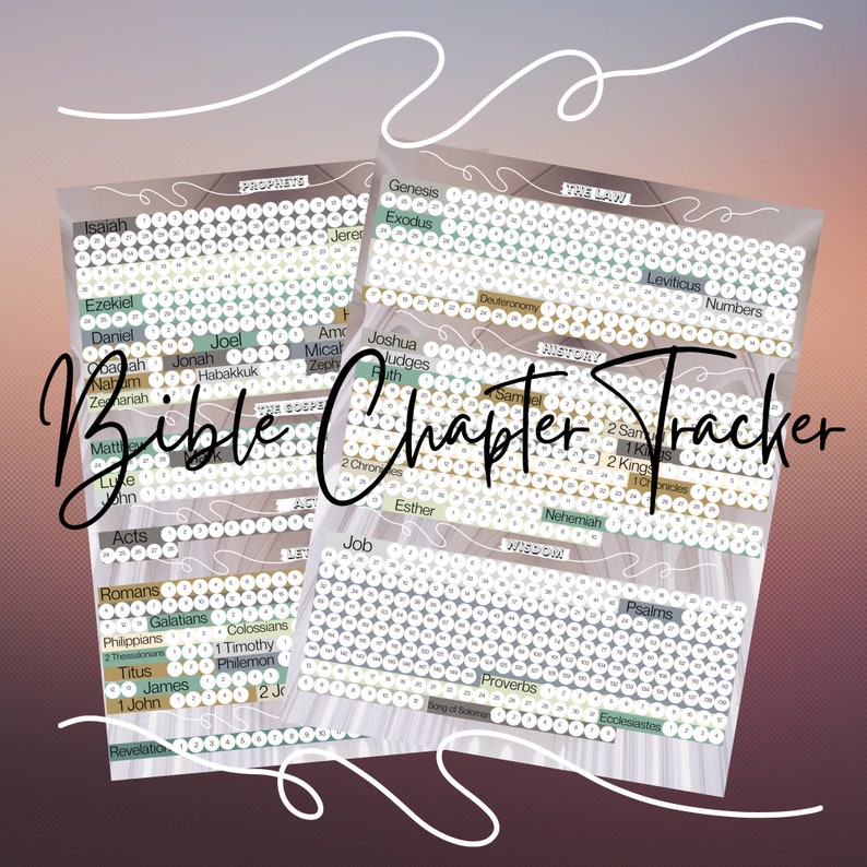 Bible Chapter Tracker | Color in All 929 Old Testament Chapters and 260 ...